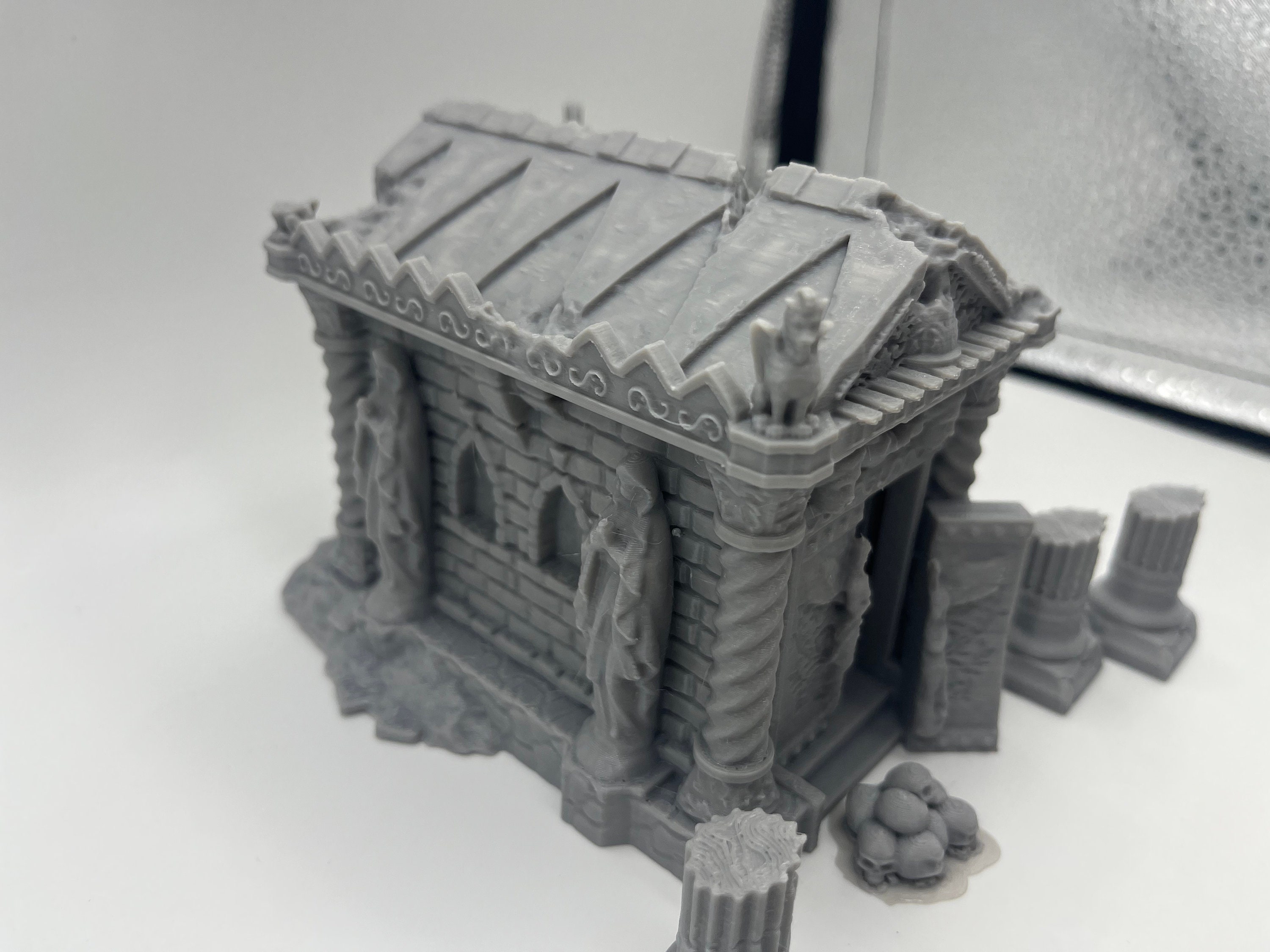 Mausoleum Houses and Ruins Scene, Architecture Terrain Scenery for 18 ...