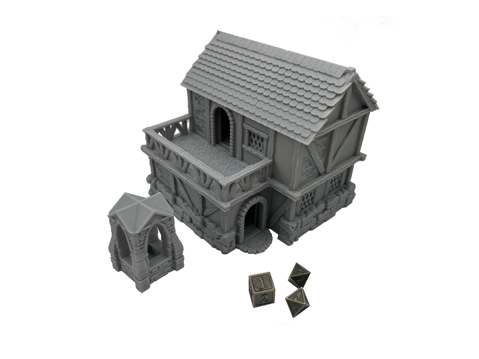 Little Town Houses Scene, Terrain Scenery for 18mm Miniatures Wargame ...