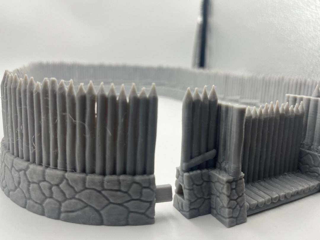 Tabletop RPG Village Wall Scenery and Wargame Terrain for 18-22mm ...