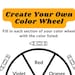 Create Your Own Color Wheel, Digital Download, Printable Coloring Sheet ...