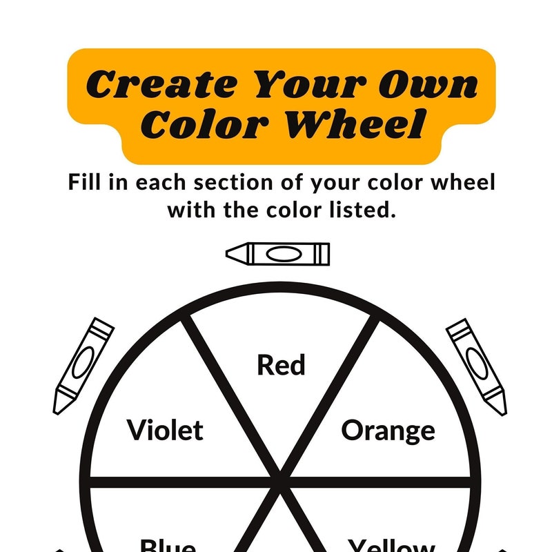 Color Wheel for Coloring - Etsy