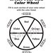Create Your Own Color Wheel, Digital Download, Printable Coloring Sheet ...