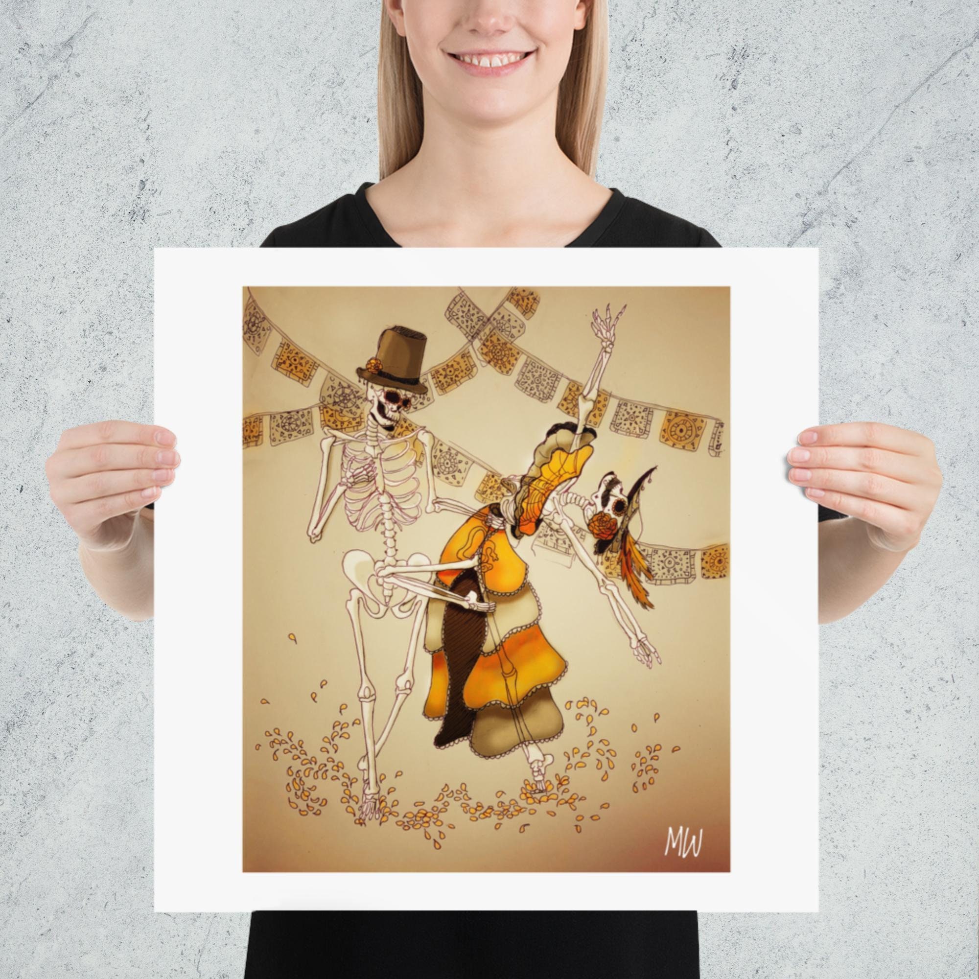 Dia De Los Muertos Dancing Skeletons - Etsy