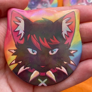 Battle Cats Rainbow Button Badges - Etsy