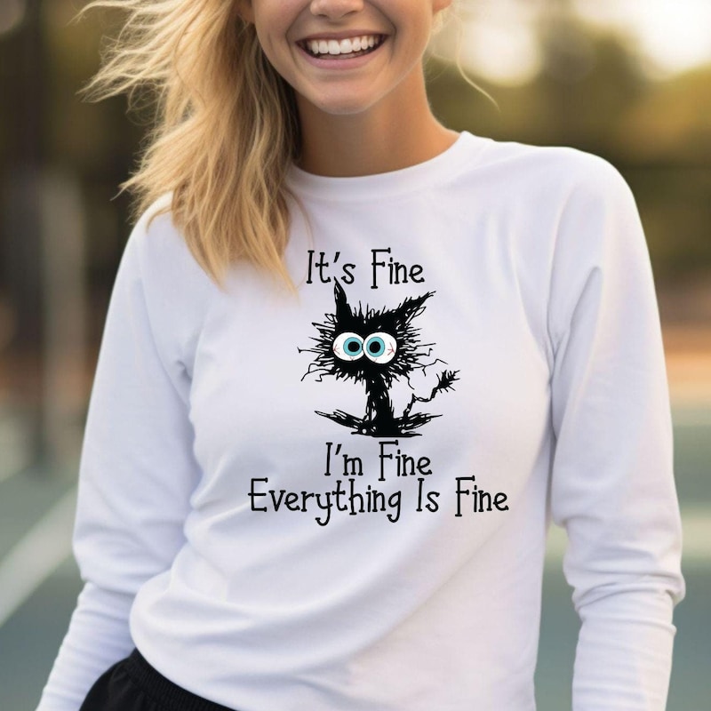 It's Fine, I'm Fine, Everything is Fine Cat - Etsy