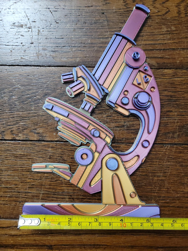 Lab Group Microscope 3D Printed Wallart Multicolor - Etsy UK