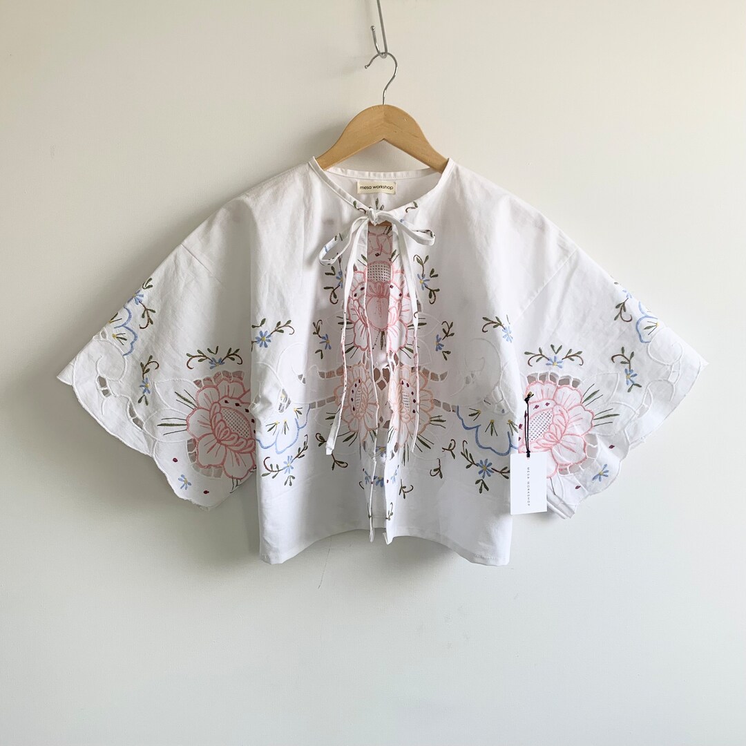 Mesa Workshop Reworked Vintage Tablecloth Blouse - Etsy