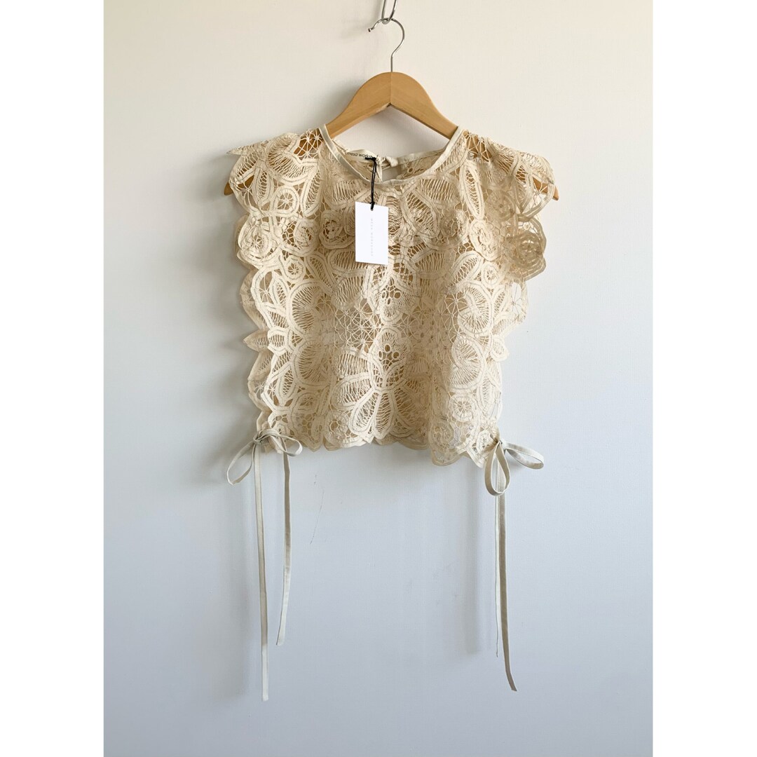 Mesa Workshop Reworked Vintage Handmade Batten Lace Tie Side Bib Top - Etsy