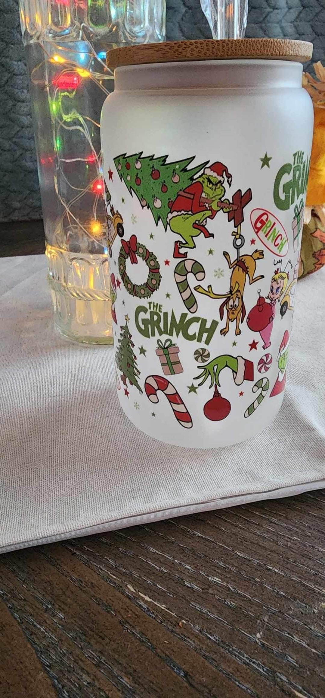Grinch Glass Cup - Etsy