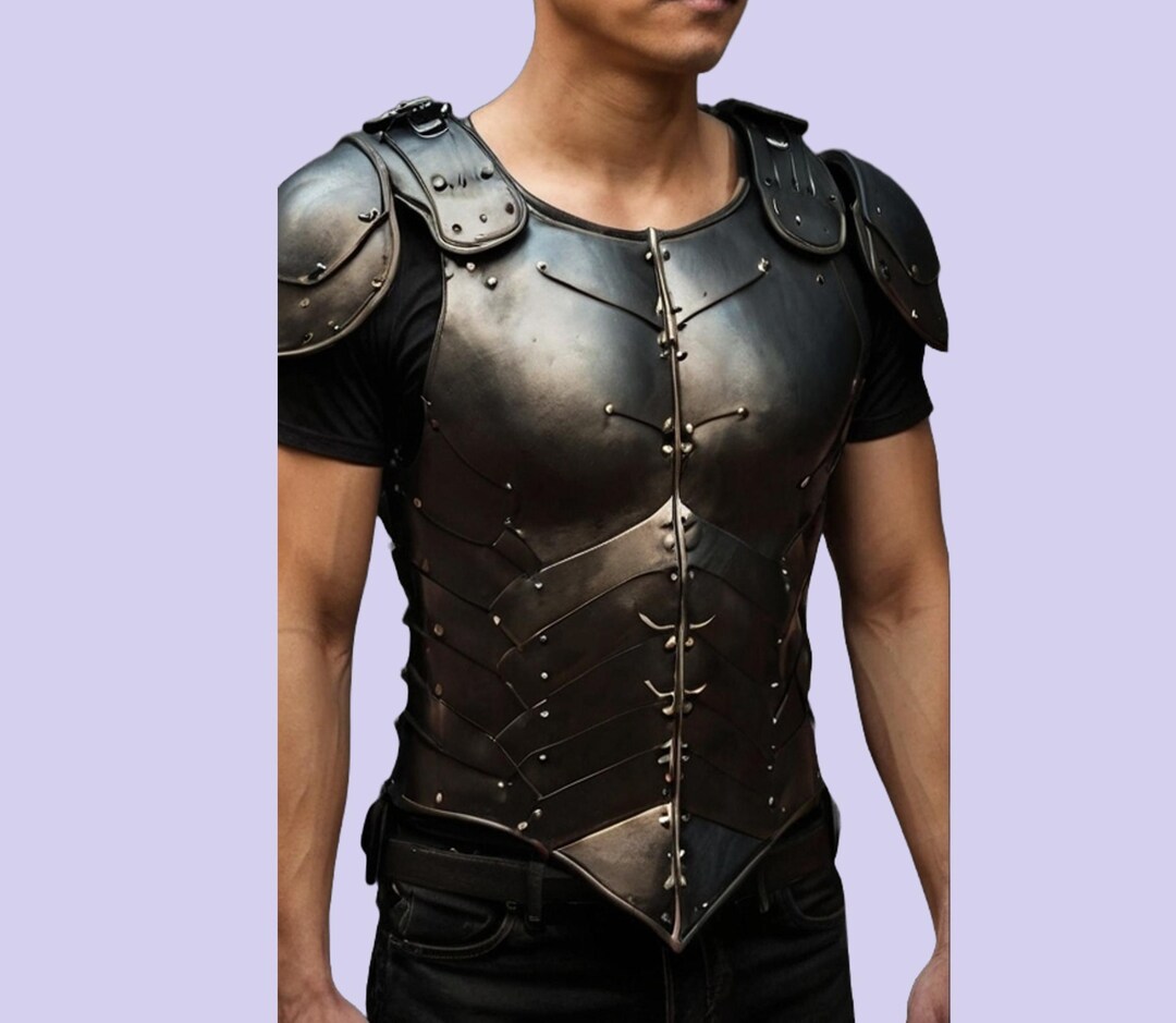 Handmade Black Leather Armor: Men's Warrior Cosplay, Custom Fit - Etsy UK