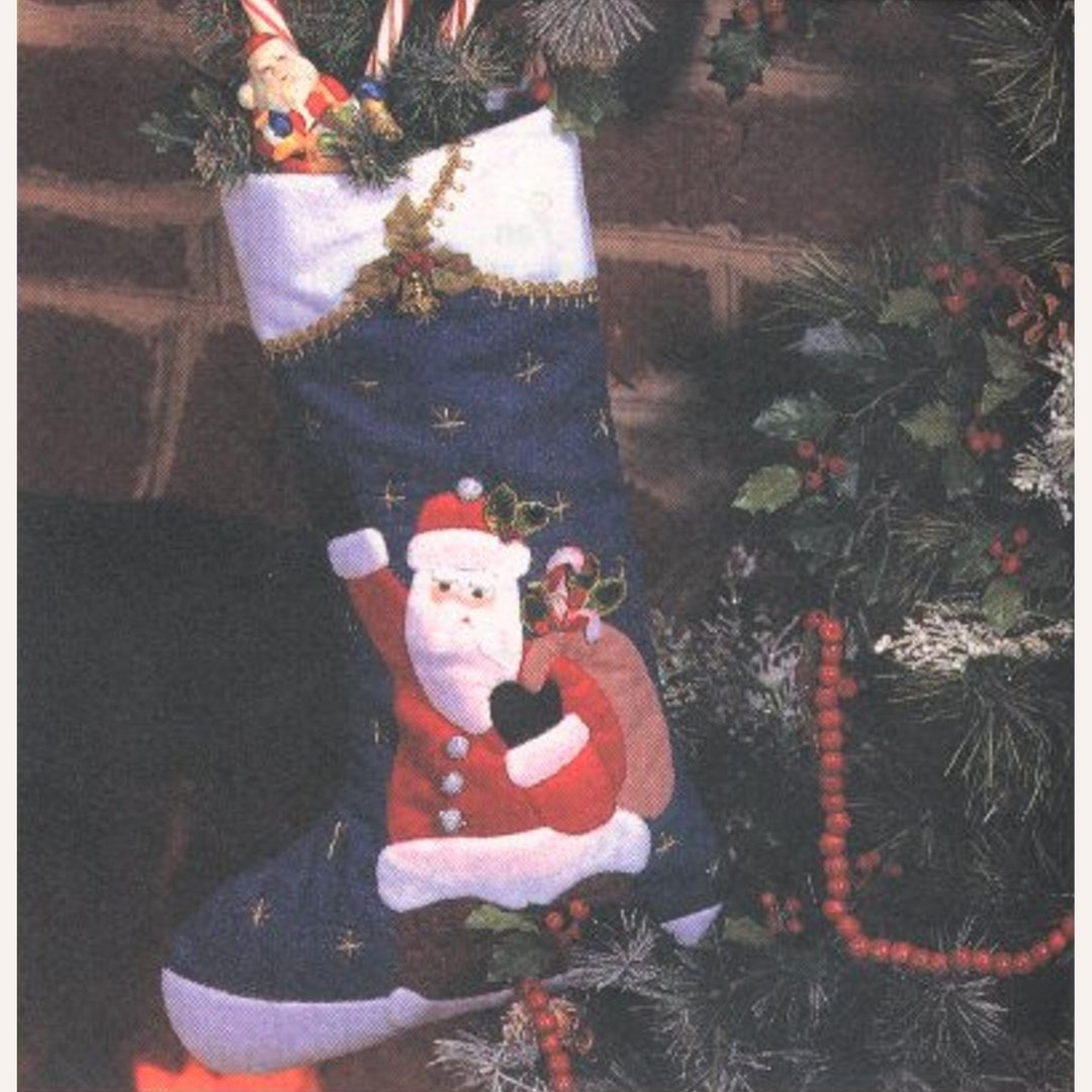 Vintage Christmas Quilting PDF Pattern Santa Christmas Stockings ...