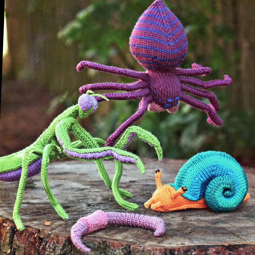 Amigurumi Garden Critters PDF KNITTING Pattern | Vintage Stuffed Toys ...
