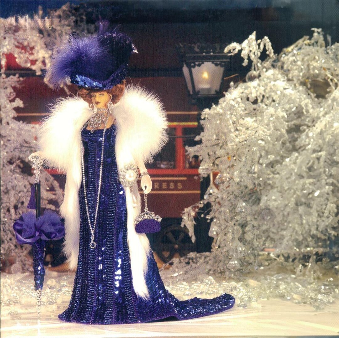 Crochet PATTERN Orient Express Dinner Dress Vintage 11.5-inch Fashion ...