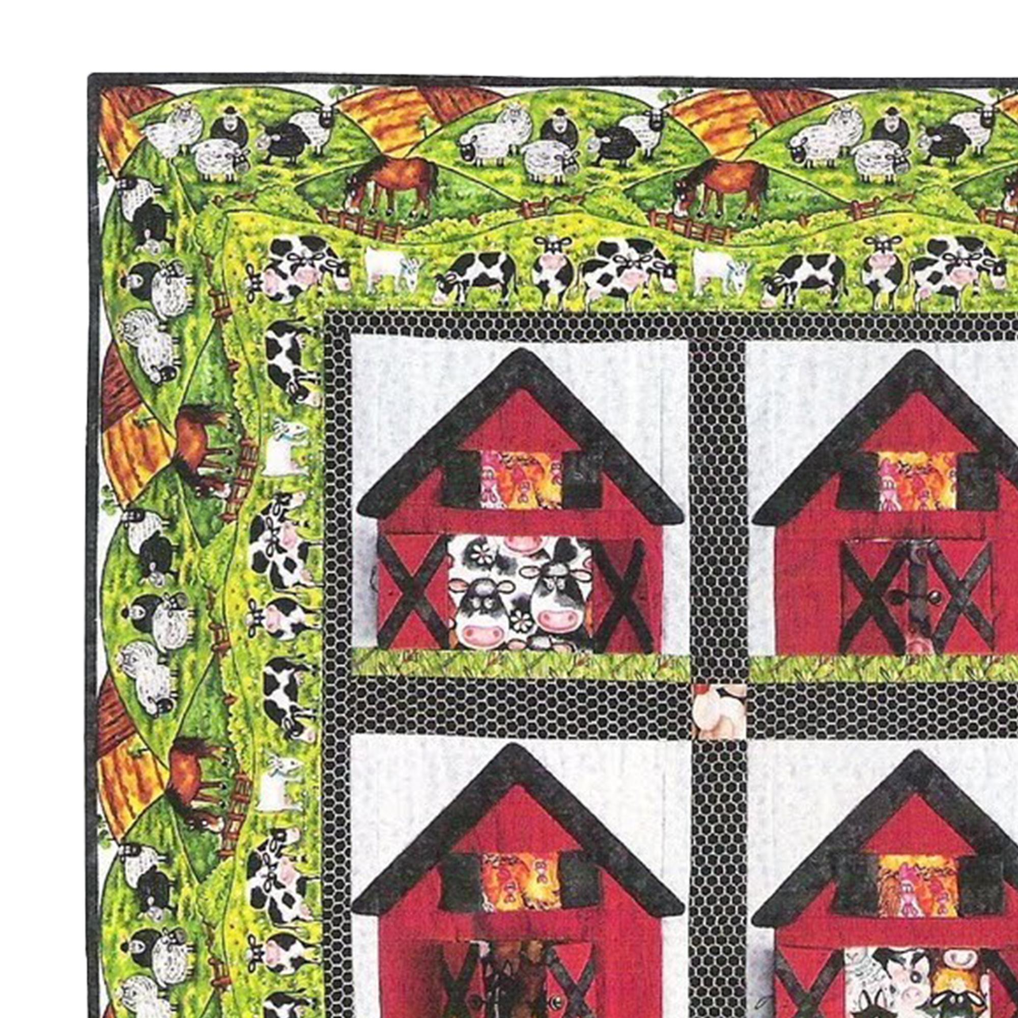 Square Twin Size Baby Barnyard Quilt 58x58" Vintage QUILTING PATTERN ...