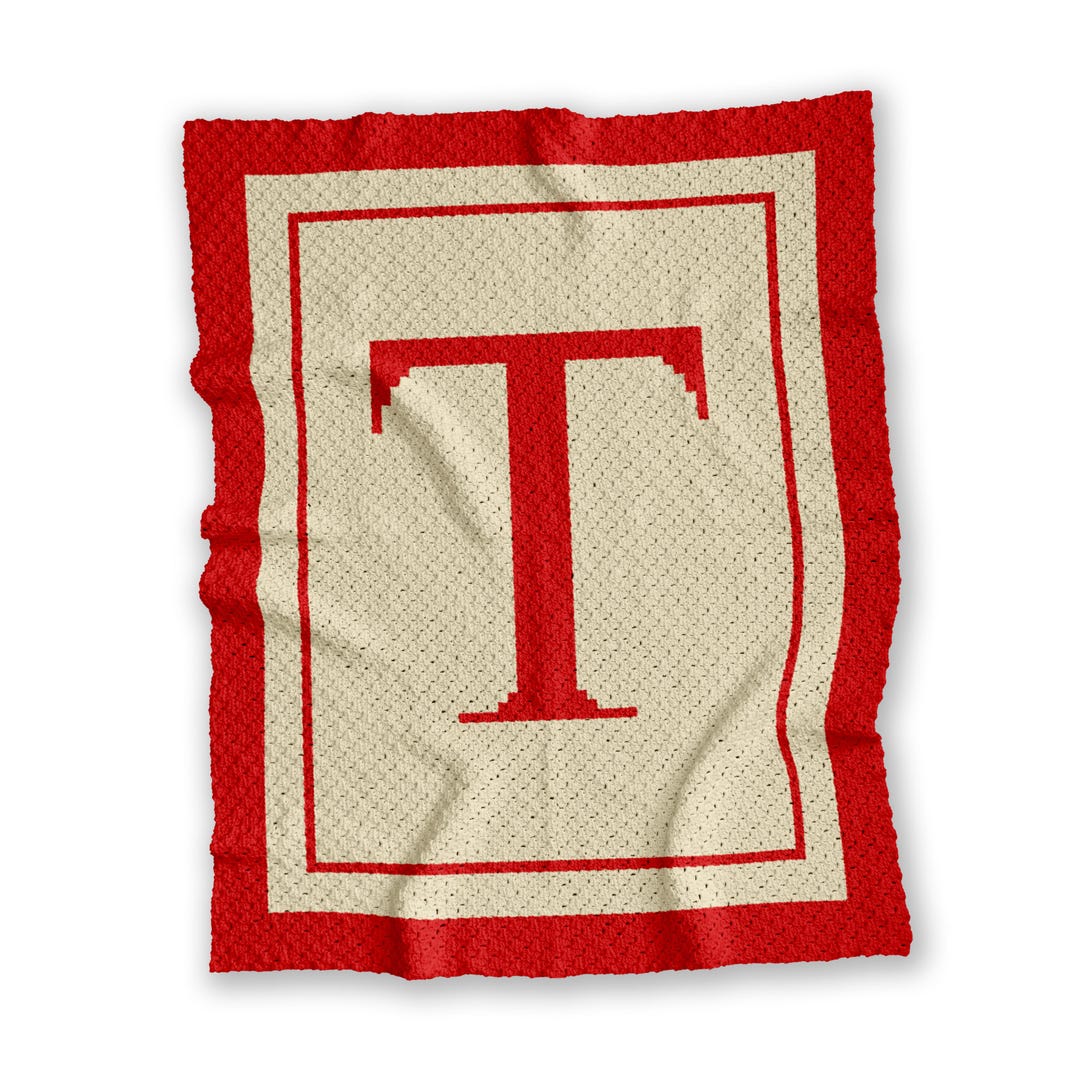 Letter T Blanket Baby Shower Stroller C2C Crochet Pattern PDF | Digital ...