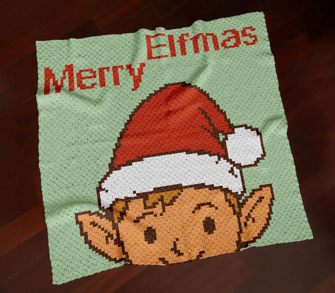 Elf Boy Baby Blanket Merry Christmas Afghan C2C CROCHET PATTERN PDF ...