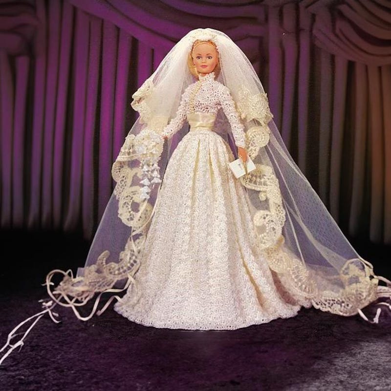 Crochet Doll Bridal Veil - Etsy