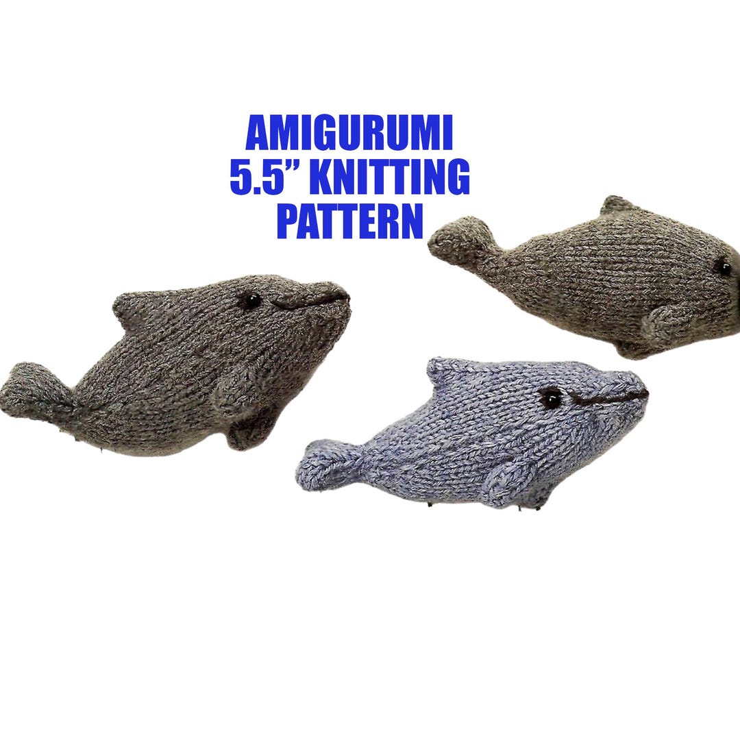 Amigurumi Beginner-friendly 5.5-inch Dolphins Vintage Knitting Toy ...