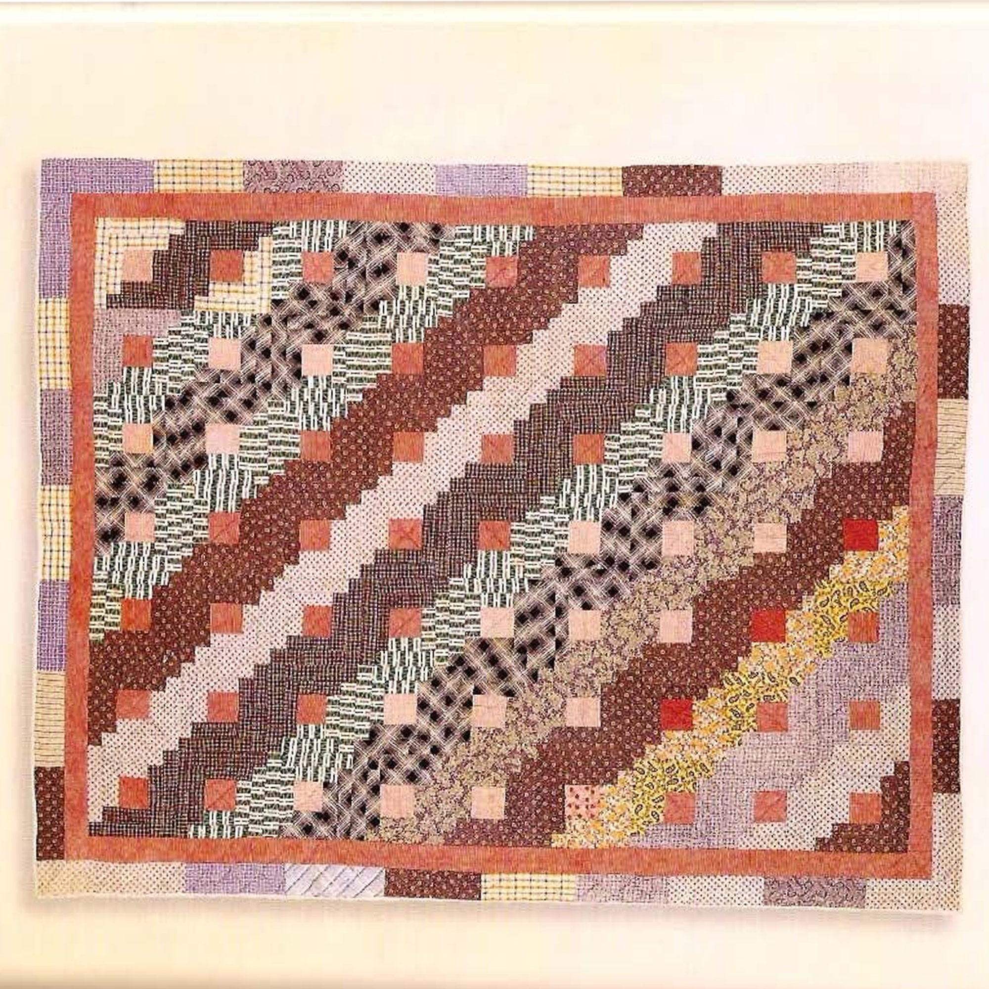 Instant Download Vintage PDF PATTERN Straight Furrows Quilt Light Dark ...