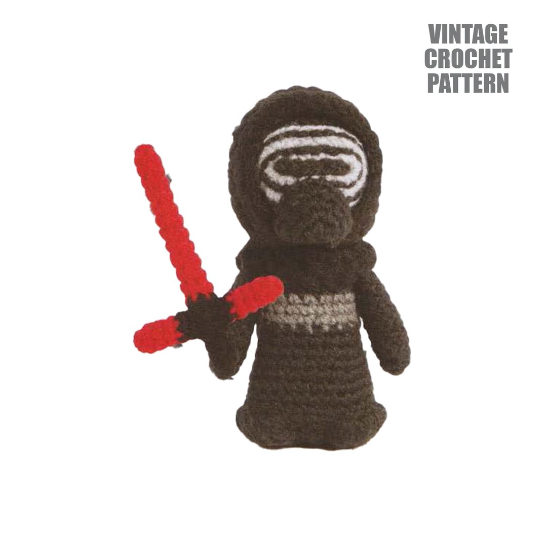 Star Wars Kylo Ren Amigurumi CROCHET PATTERN | 4.25" Vintage Stuffed ...