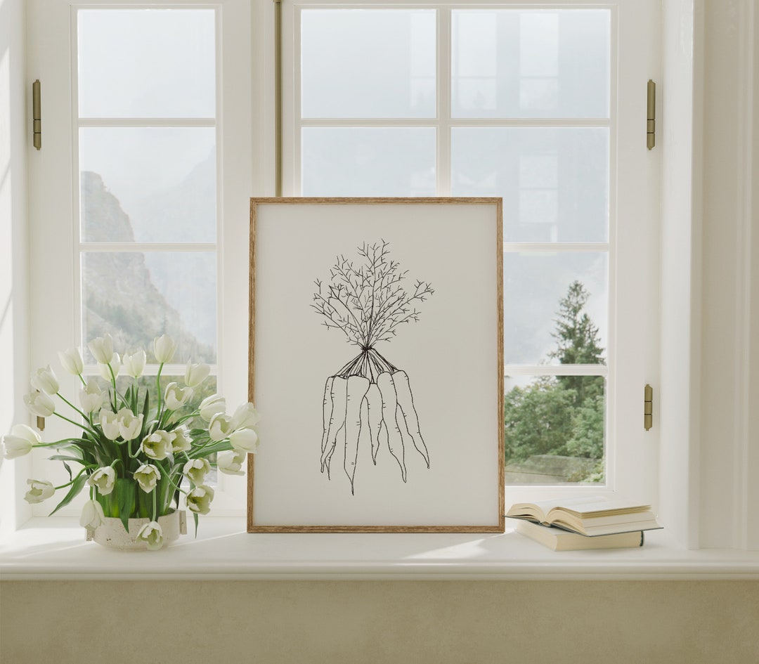 Bunch of Carrots - Print of an Original Pen and Ink Drawing - Etsy