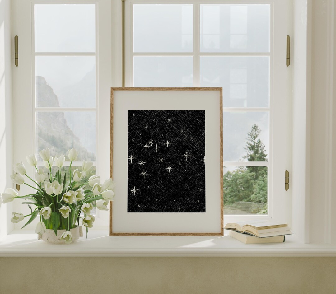 Aquarius Constellation - Print of an Original Pen and Ink Drawing - Etsy