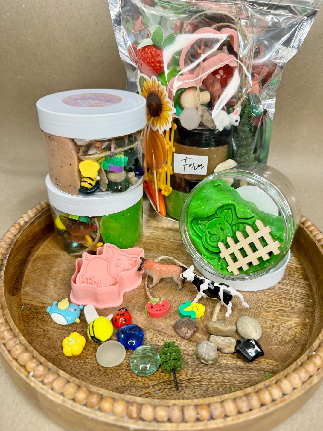 Farm Play Dough Kit - Etsy