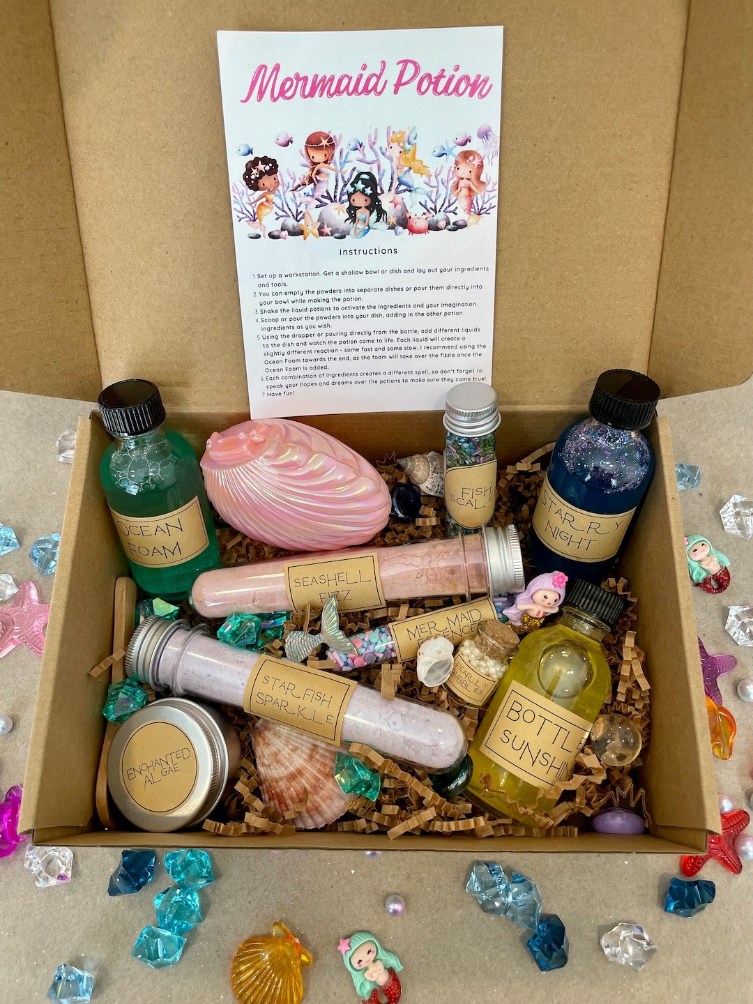 Mermaid Potion Kit Magic Potion STEM Sensory Play Birthday Gift - Etsy