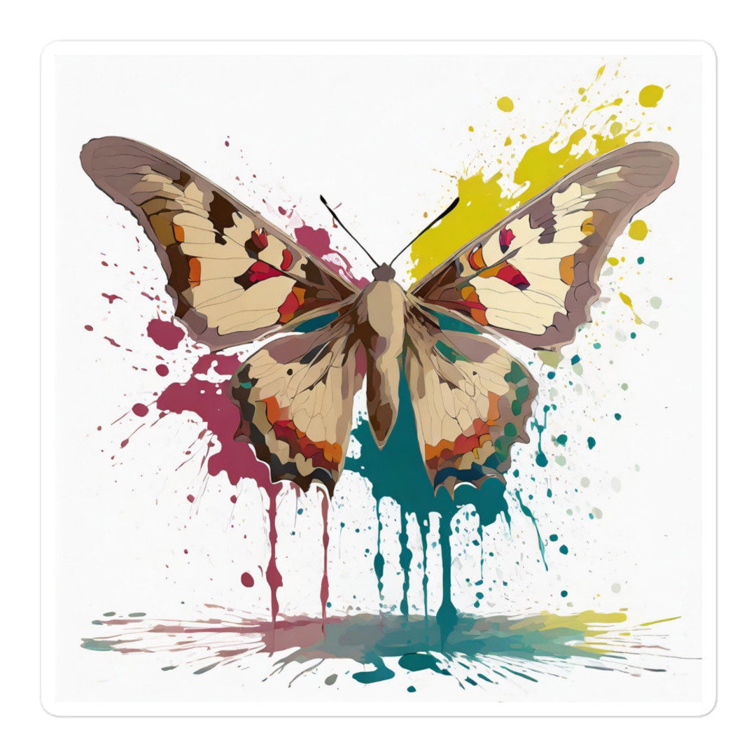 Ethereal Atlas Moth Sticker Original Insect Art With Luna Moth ...