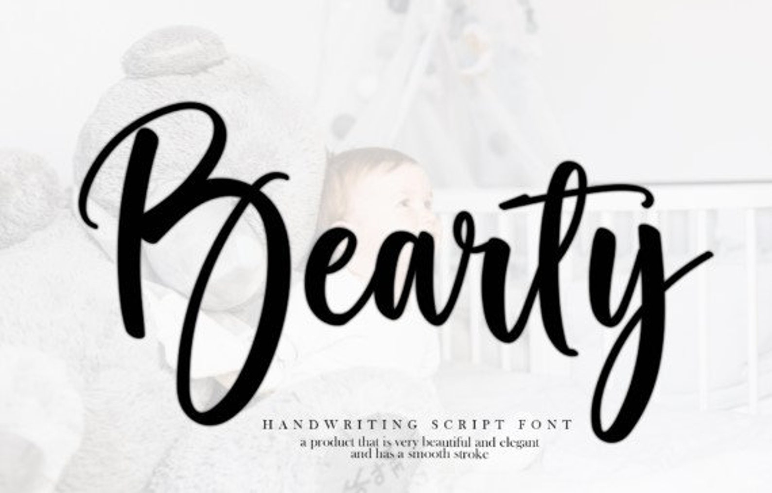 Bearty Font, Handwritten Font, Display Fonts, Modern Font, Script Fonts ...
