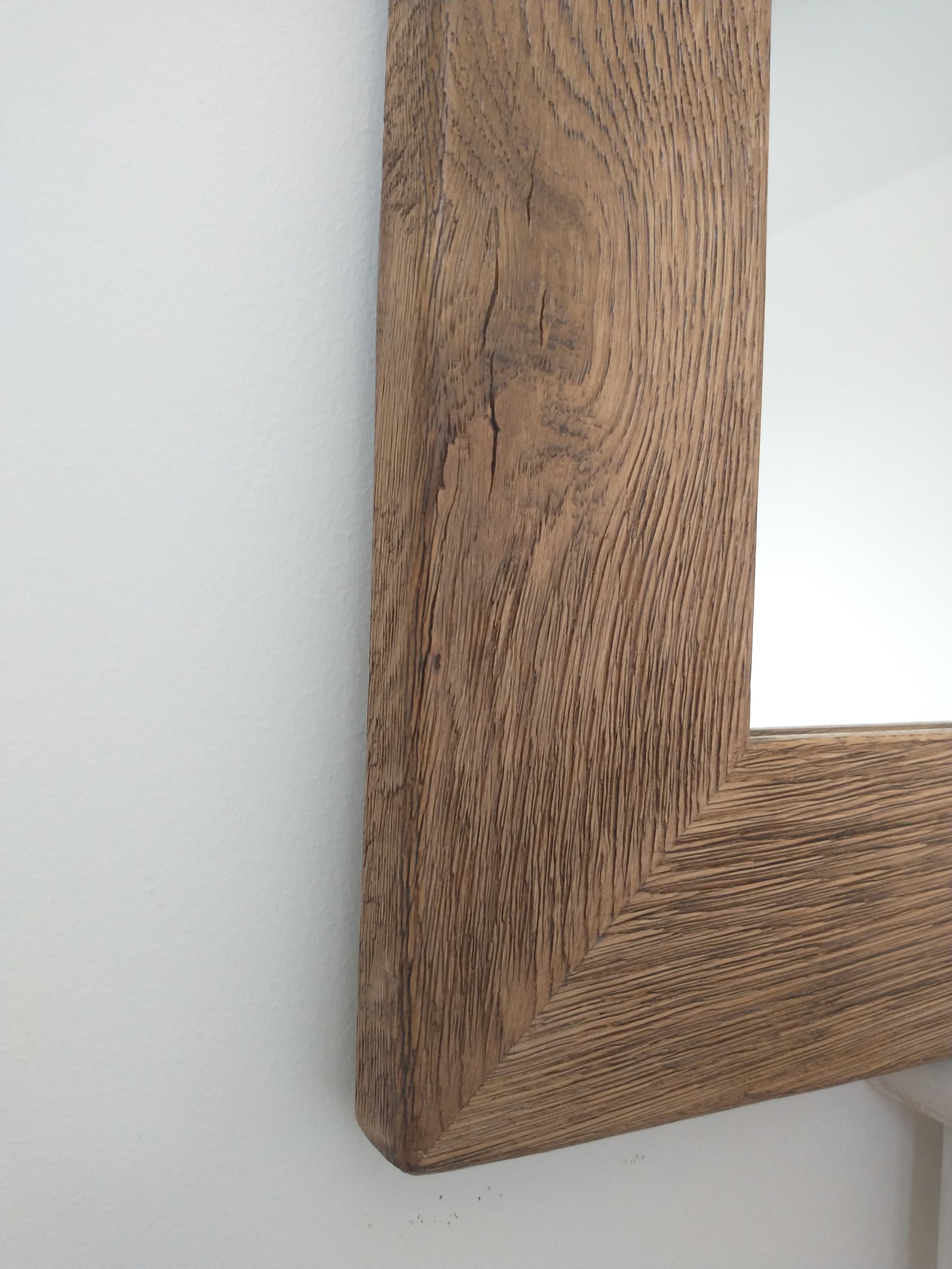 Wall Wooden Mirror. Oak Wood Mirror. Rustic Mirror. Bathroom Mirror ...