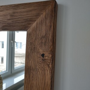 Wall Wooden Mirror. Oak Wood Mirror. Rustic Mirror. Bathroom Mirror ...