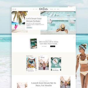 Hello Dahlia Wordpress Theme Feminine Wordpress Theme Kadence Theme - Etsy