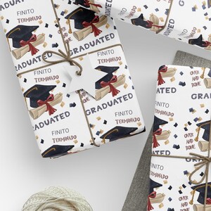 Graduation Gift Wrap wrapping Paper for Graduates in a Whimsical Cap ...