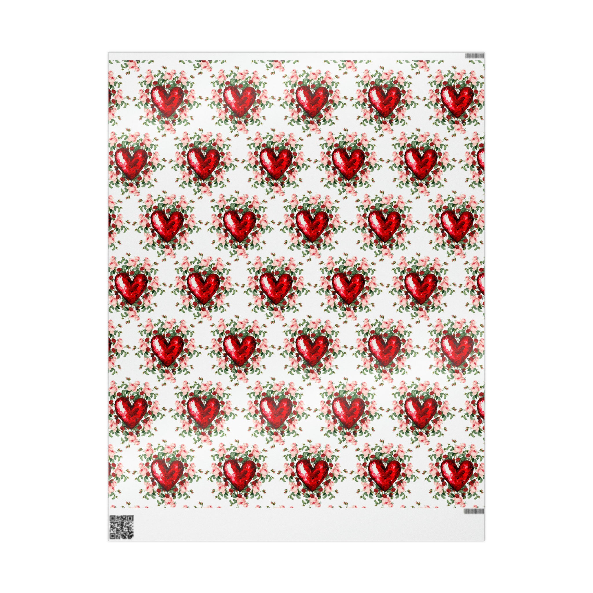 Beautiful Floral and Heart-shaped Design Gift Wrap for Wedding or ...