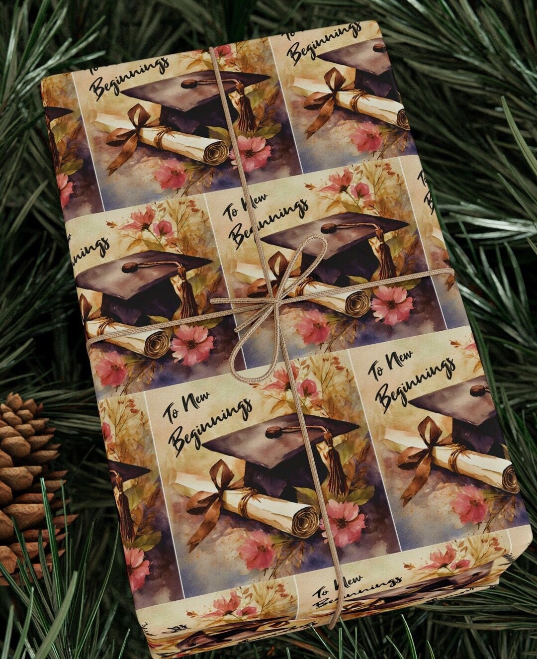 Graduation Gift Wrap wrapping Paper for Graduates in an Elegant ...