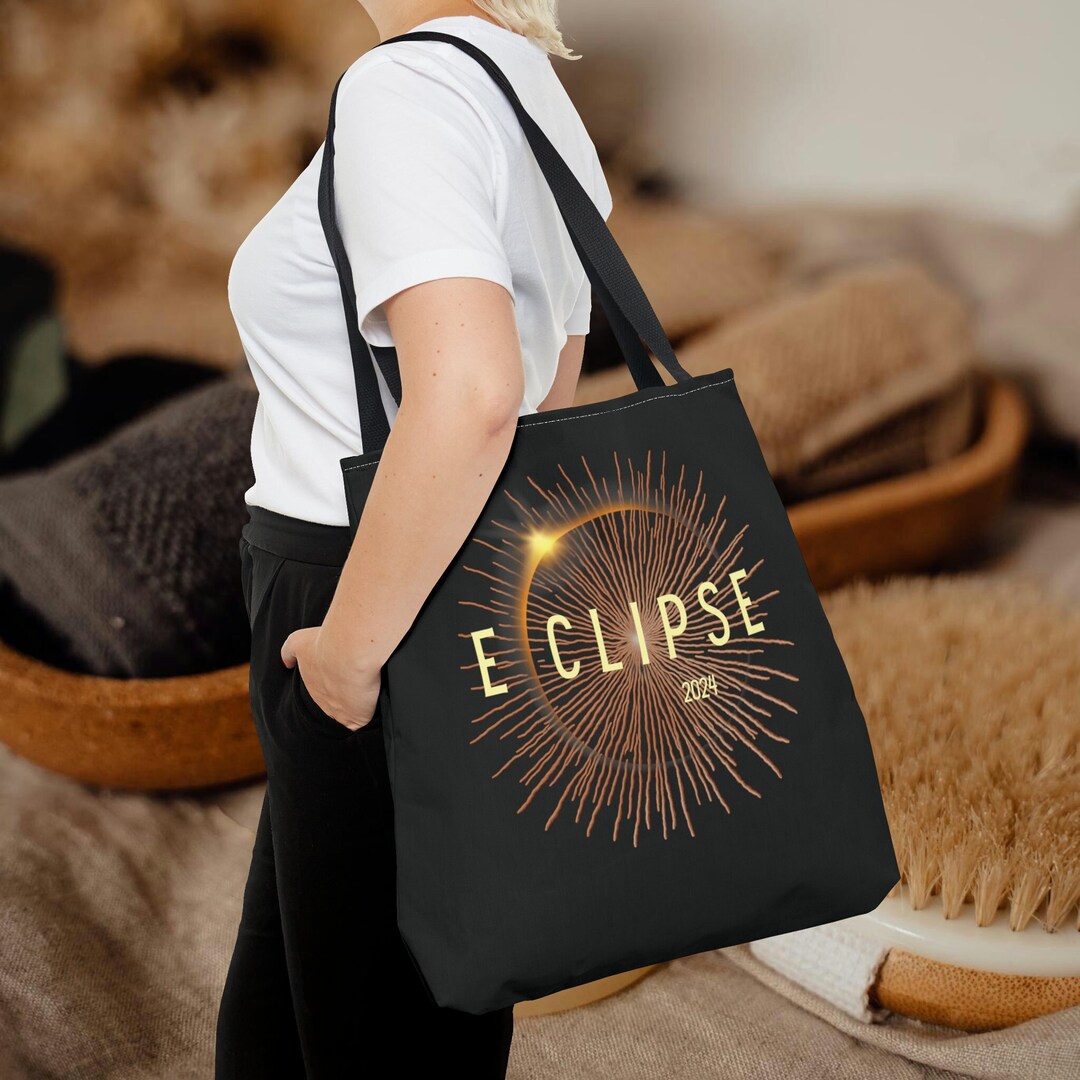 Solar Eclipse 2024 Tote Bag Lunar Moon Book or Gardening Tote - Etsy
