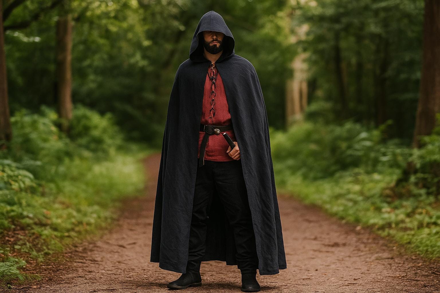 Ren Faire Larp 100% Linen Cloak, Renaissance Medieval Fantasy Cloak ...