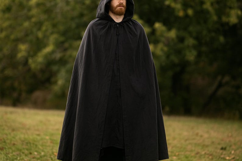 Ren Faire Larp 100% Linen Cloak, Renaissance Medieval Fantasy Cloak ...