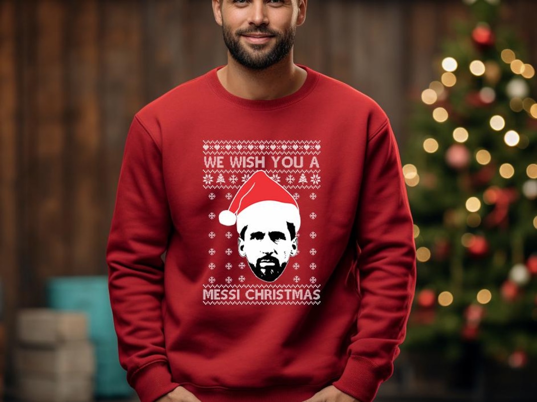 We Wish You a Messi Christmas Sweater, Messi Christmas Kids Printed ...