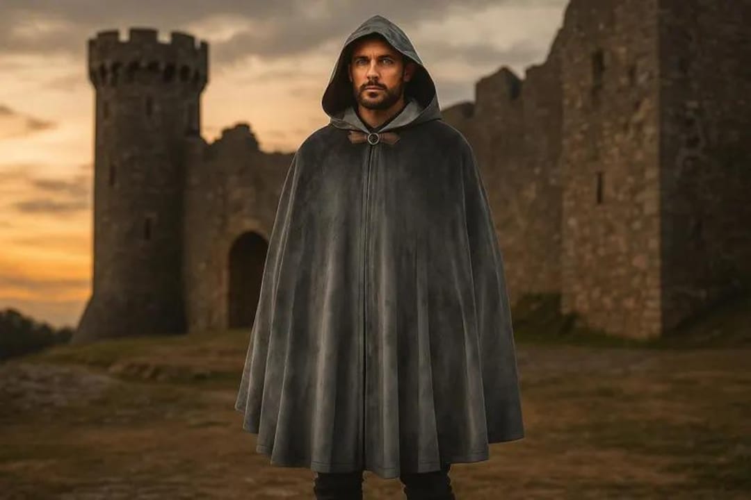 Medieval Renaissance Wizard Cloak, Ren Faire Viking Fantasy Cloak ...