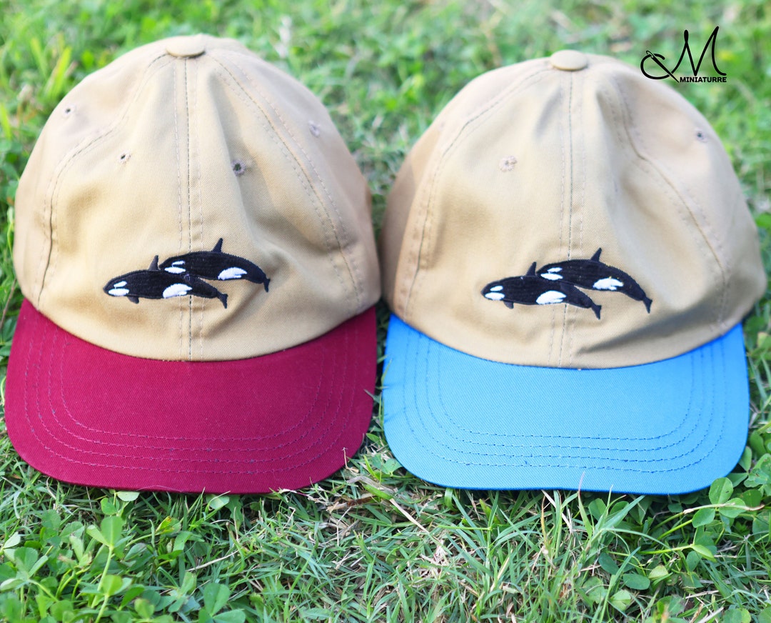 Embroidered Orca Whale Caps, Killer Orca Whale Wildlife Camping Hat ...