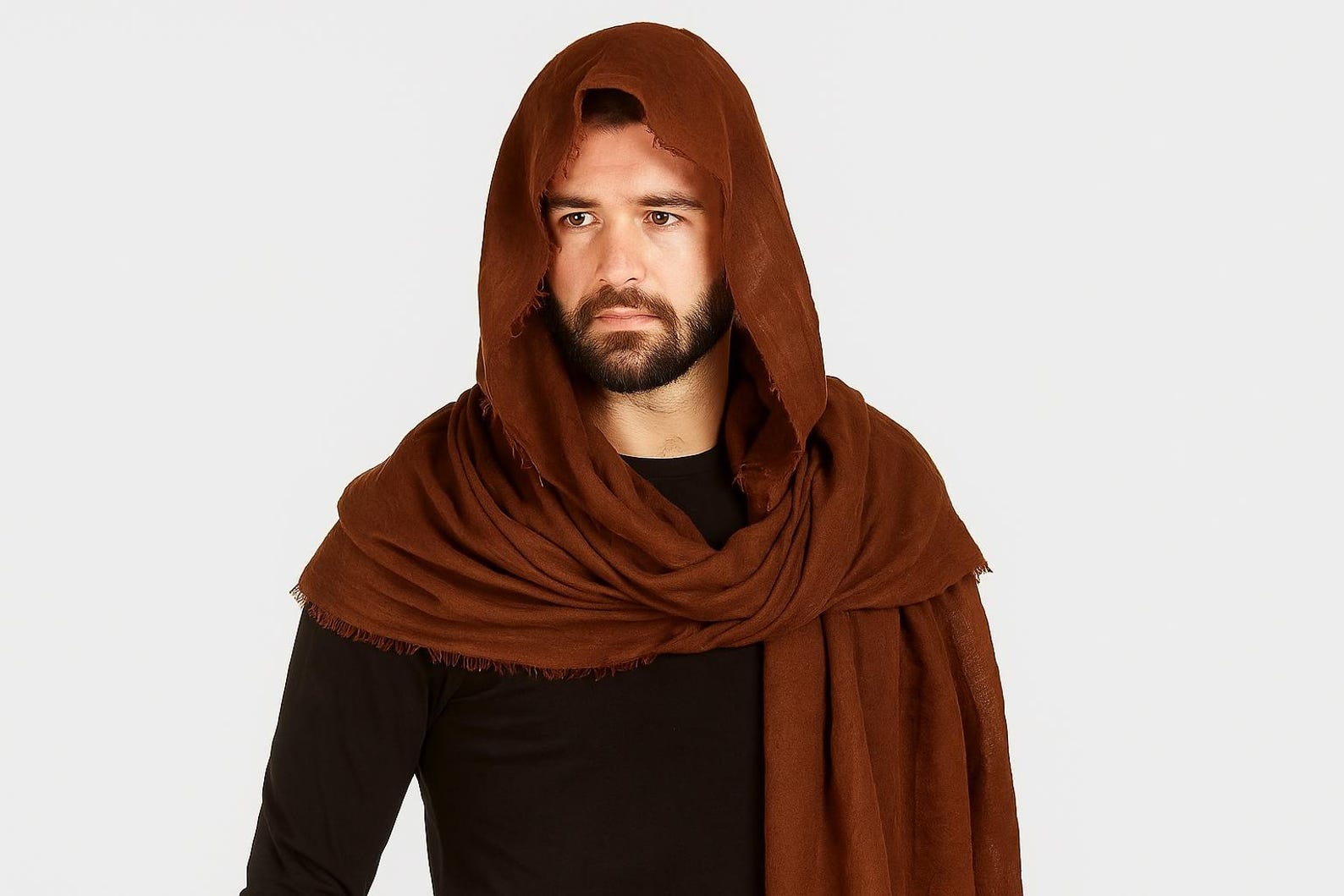 Gothic Renaissance Cowl Cloak, Medieval Pirate Hooded Scarf, Men’s ...