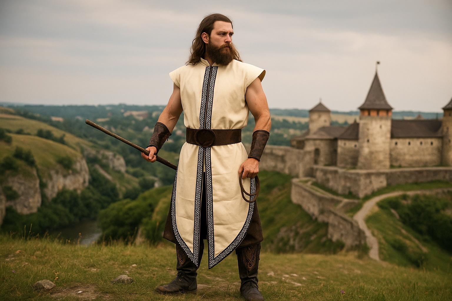 Men’s Medieval Knight Tunic, Renaissance Viking Fantasy Tunic, Larp ...