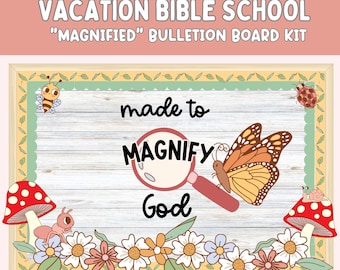 Summer Retro Jesus Bulletin Board Kit for VBS Sunday School | Christian ...