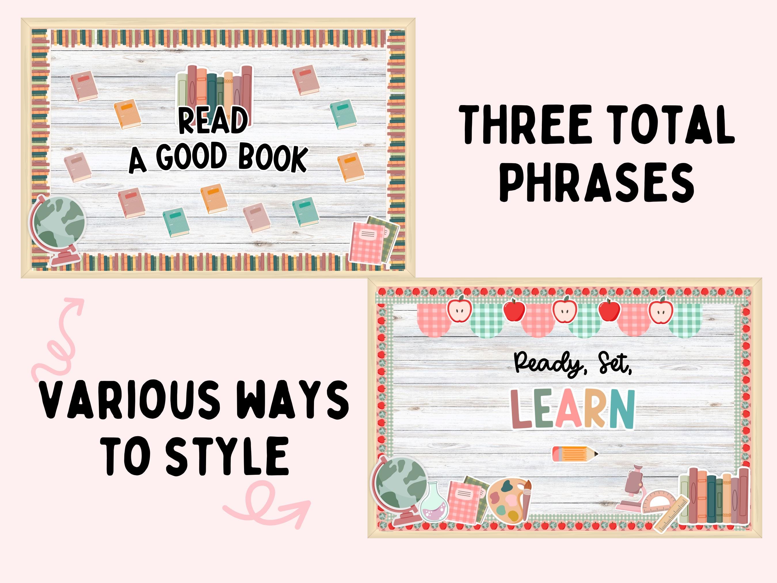 Back to School Bulletin Board Kit | Calm Classroom | Reading Bulletin ...