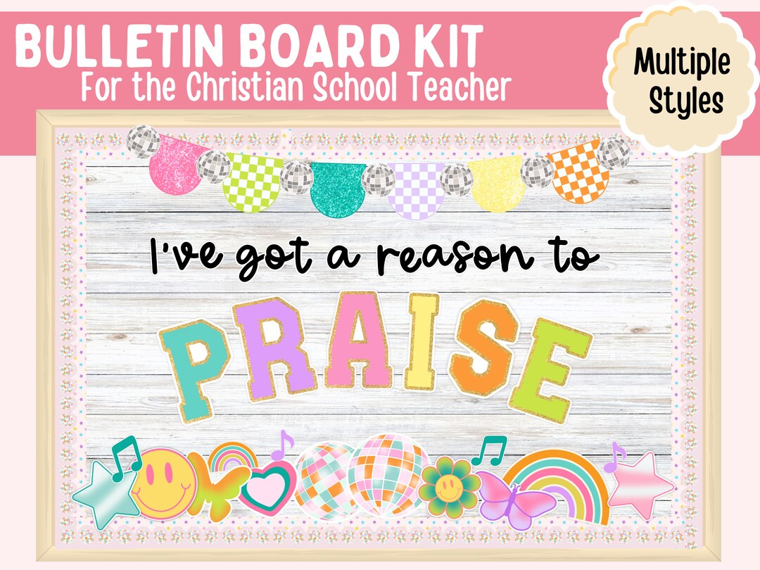 Back to School Bulletin Board Kit | Christian School Decor | Bright ...