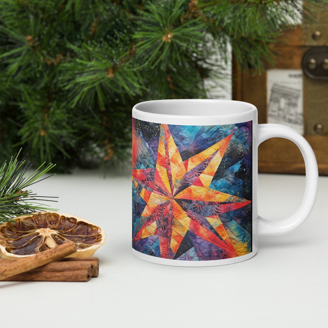 Batik and Mumu Quilt Design on a White Glossy Mug - Etsy