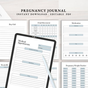 Printable Pregnancy Planner Pregnancy Journal, Baby Memory Book ...