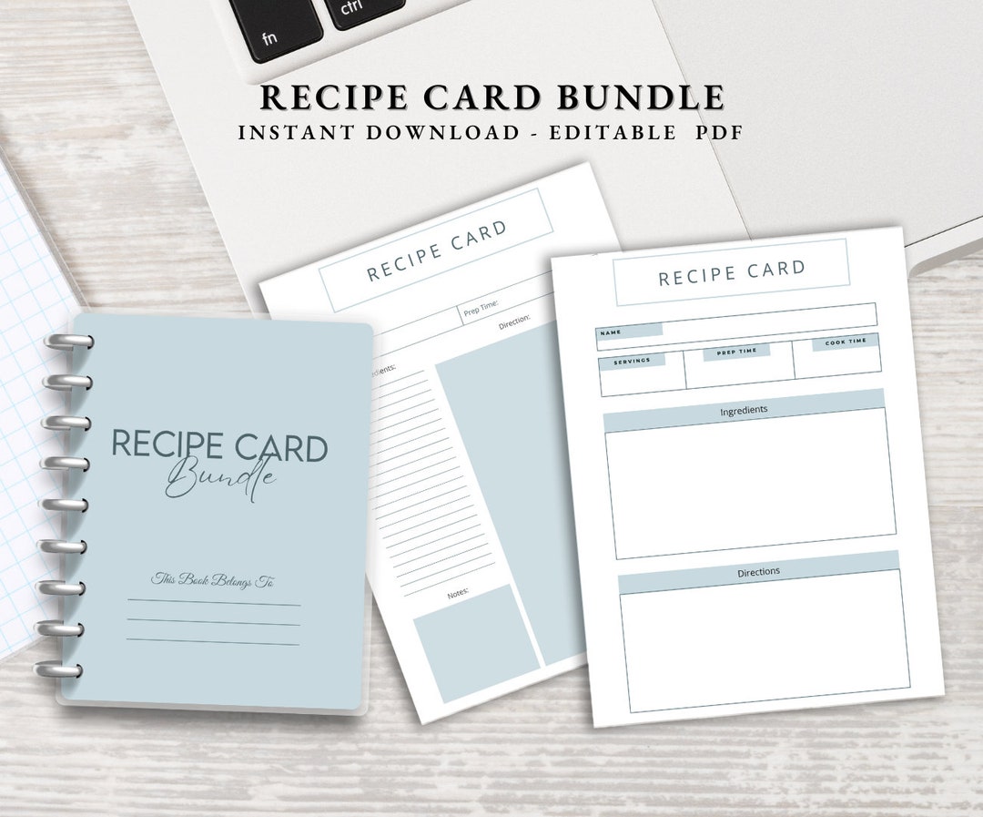 Personalized Recipe Card Planner, Custom Kitchen Organizer, Cooking ...